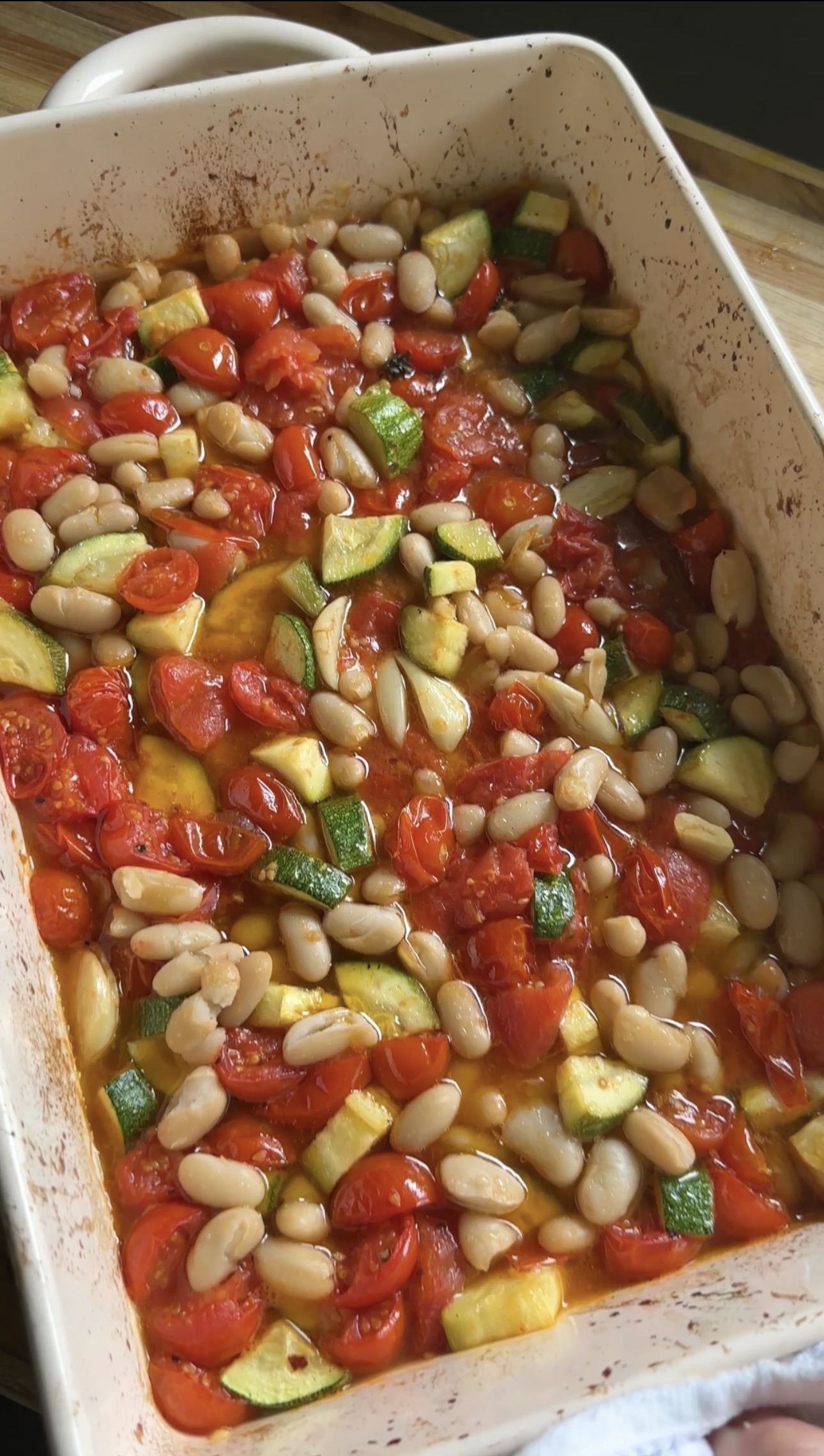 creamy tomato and white bean pasta - Grace Elkus