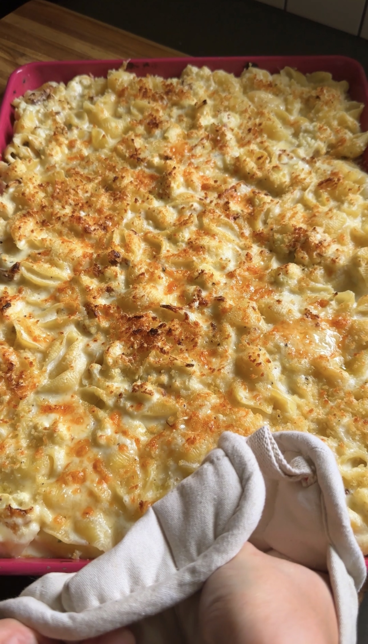 Creamy Cauliflower Alfredo Sheet Pan Pasta - Grace Elkus