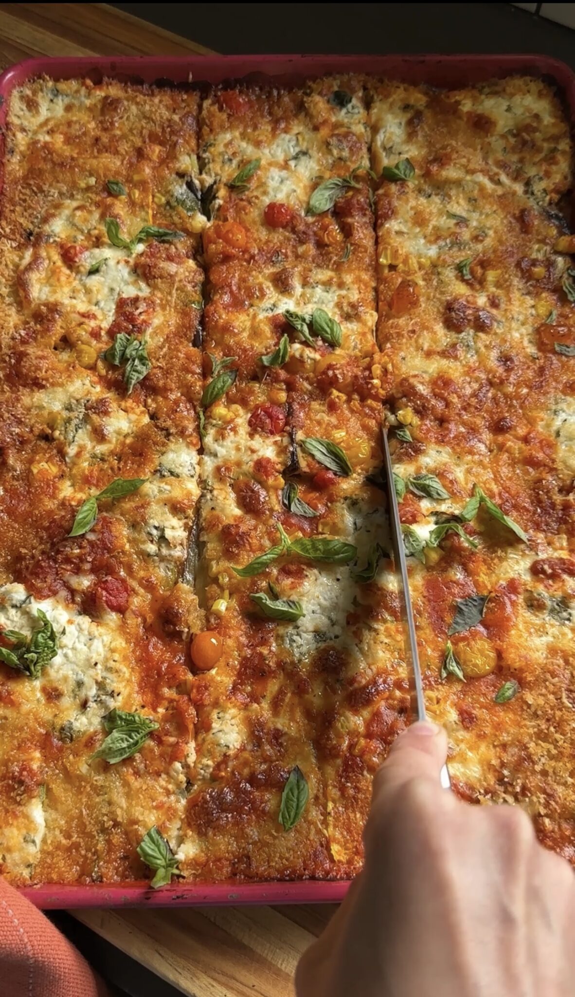 sheet pan summer veggie parmesan - Grace Elkus