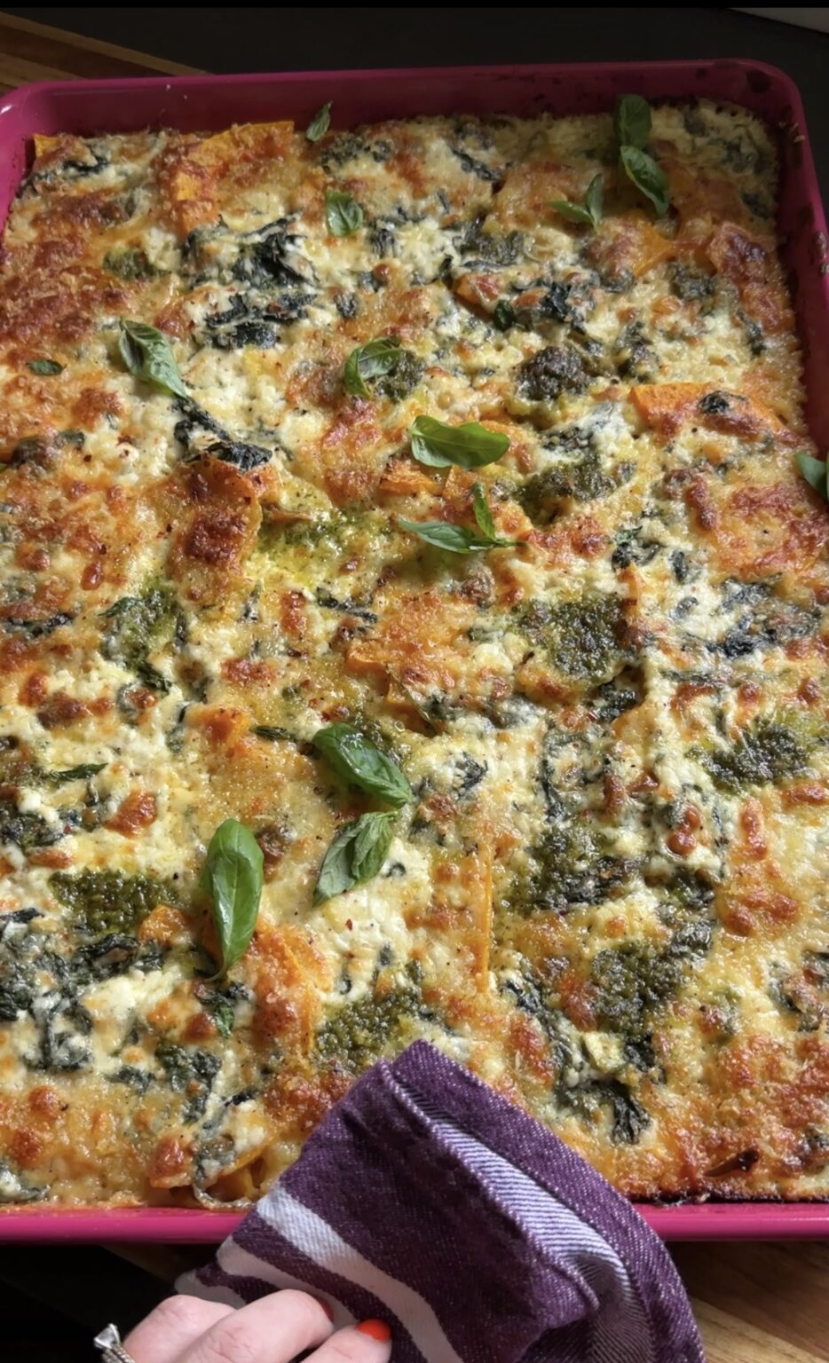 sheet pan butternut squash lasagna - Grace Elkus