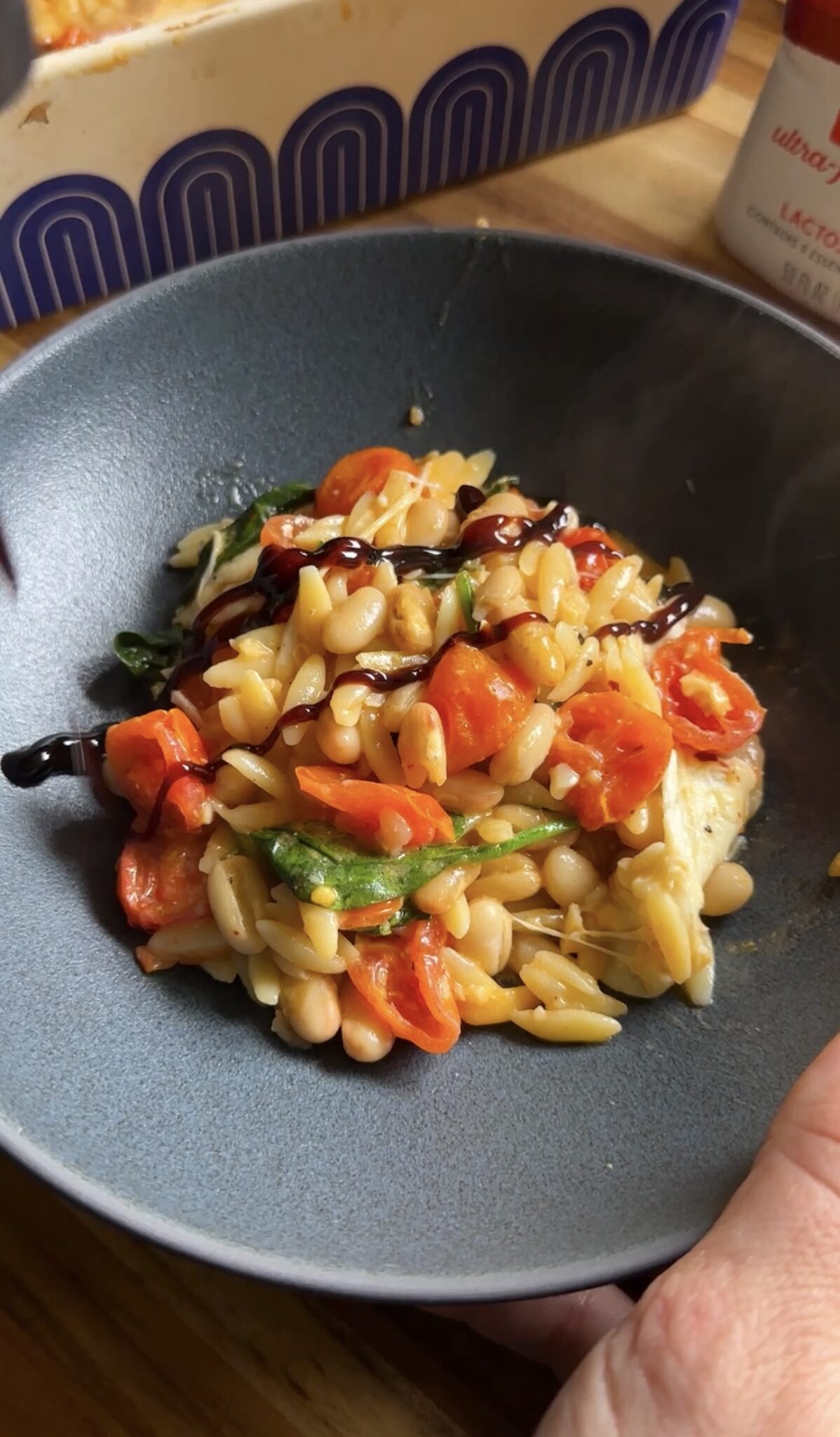 creamy tomato baked orzo - Grace Elkus